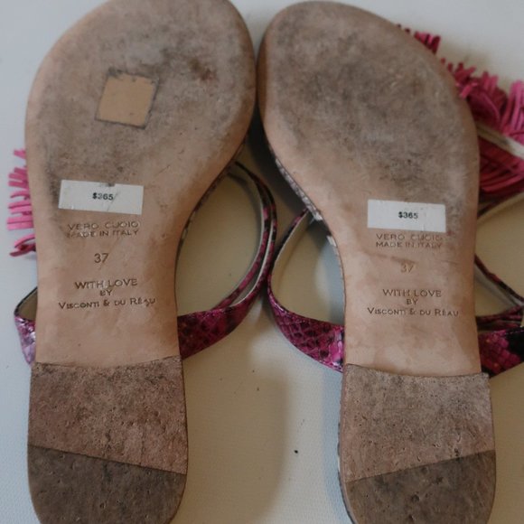 VISCONTI & DU REAU | Shoes | Visconti Du Reau Snake Print Leather ...